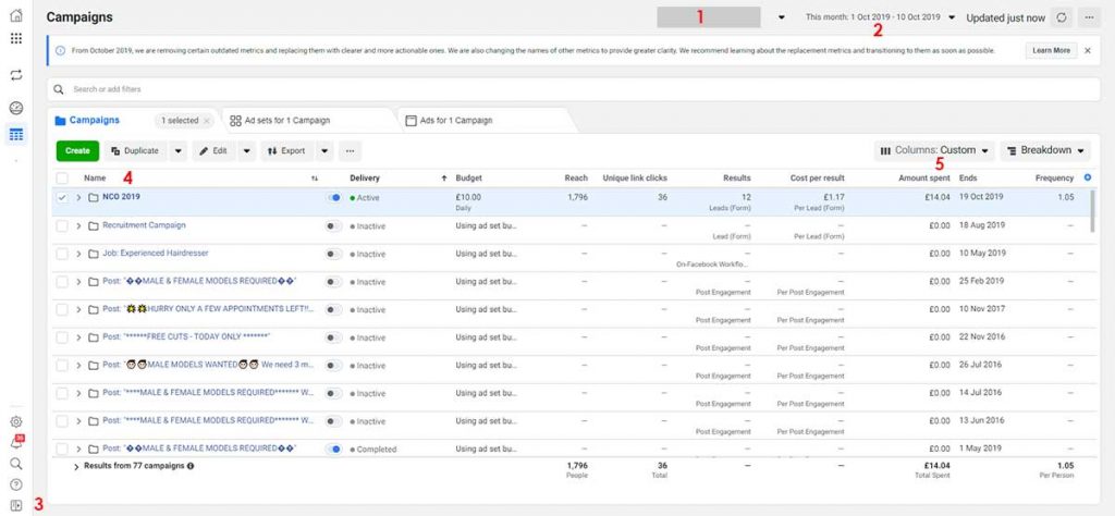 Facebook & Instagram adverts for salons
